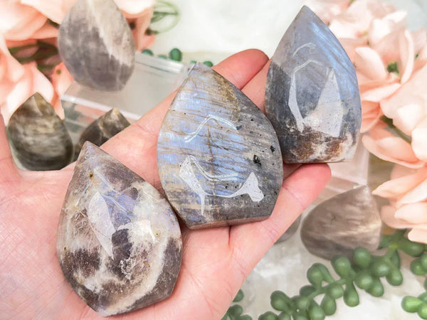 Blue Flash Moonstone Sunstone Flames from India – Contempo Crystals
