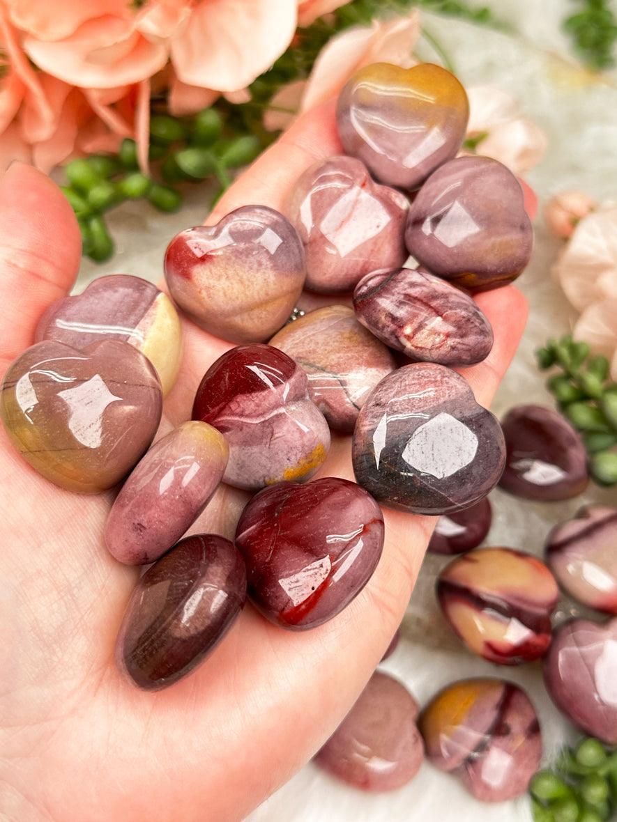 Mookaite Hearts - Pink, Yellow, Red, Purple, & Cream Options ...